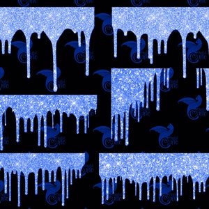 Royal Blue Glitter Drips Overlays - Glitter Drips Like Frosting With ...