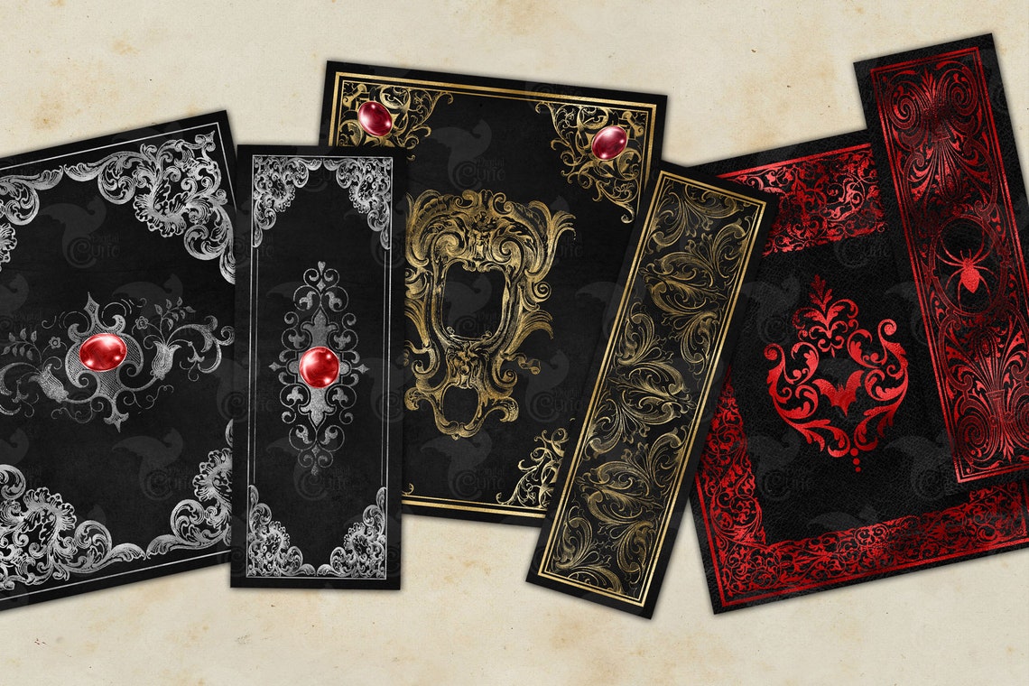 Vampire Book Covers Printable Decorative Gilded Book Covers - Etsy