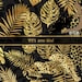 Black and Gold Leopard Digital Paper, Seamless Leopard Spot Patterns ...