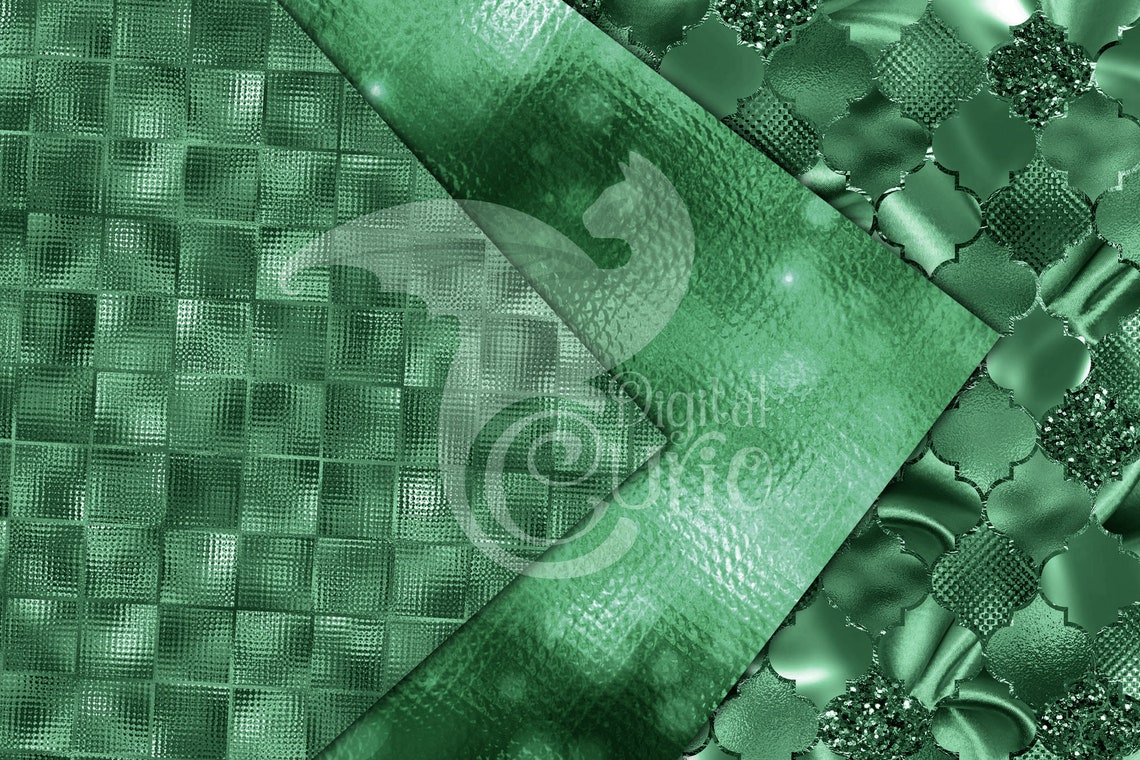Luxury Emerald Digital Paper Seamless Green Textures With - Etsy
