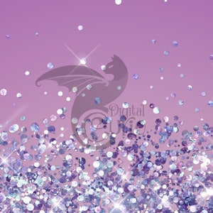 Purple Holographic Glitter Digital Paper, Iridescent Textures (digital ...