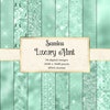 Digital Paper, Teal and Gold Scrapbook Paper, Watercolor Digital Paper ...