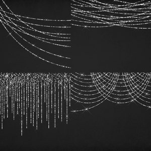 Fairy Lights Clipart, Digital Paper, Bokeh String Lights Clip Art ...