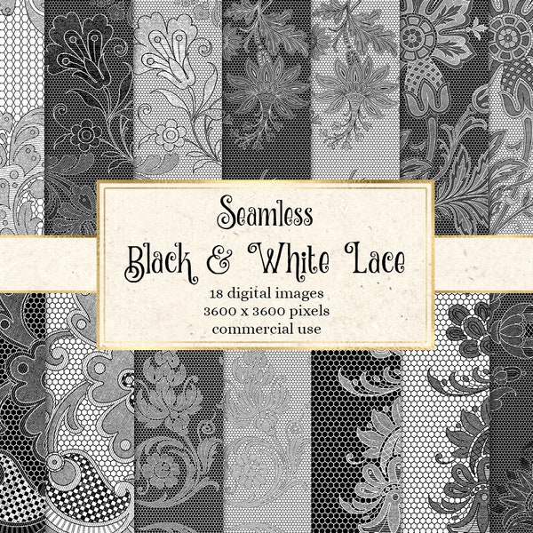 Black Lace Seamless - Etsy