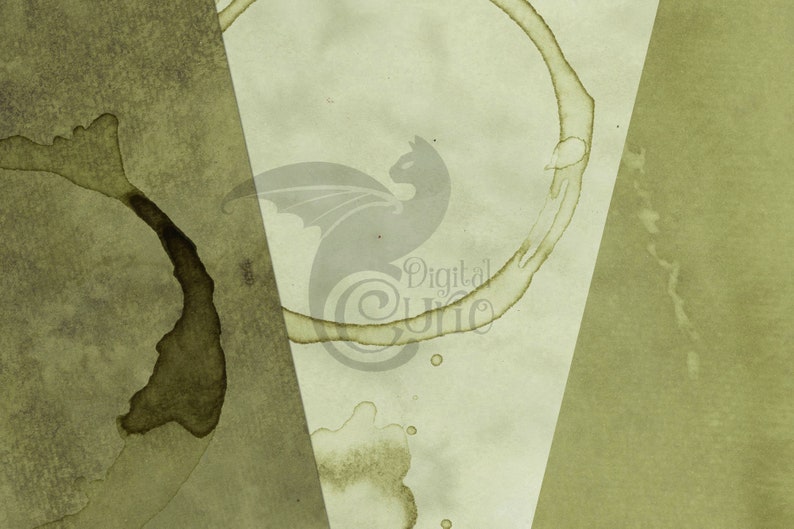 Green Tea Stain Textures - Digital Paper for Instant Download ...