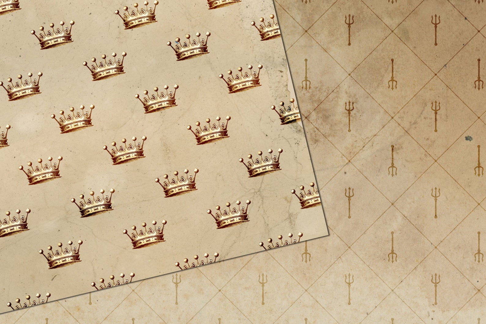 Vintage Mermaid Digital Paper Printable Antique Nautical - Etsy