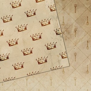 Vintage Mermaid Digital Paper - Printable Antique Nautical Backgrounds ...