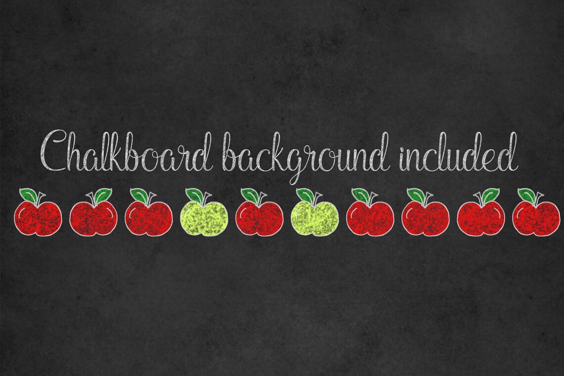 Chalkboard School Borders Clipart Back to School Clip Art | Etsy