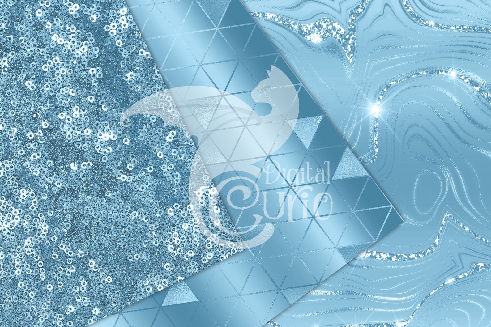 Luxury Baby Blue Digital Paper Seamless Blue Scrapbook Paper - Etsy