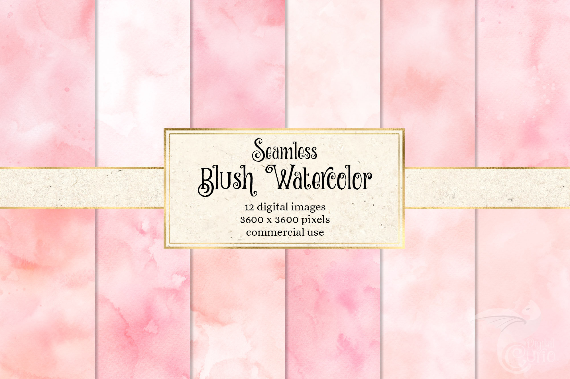 Blush Watercolor Digital Paper Seamless Pink Watercolor - Etsy