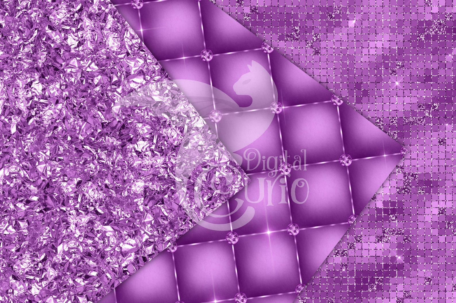 Luxury Purple Textures Digital Paper, Glitter and Foil (instant ...