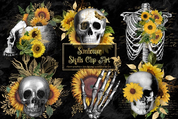 Old Skull Corner Borders