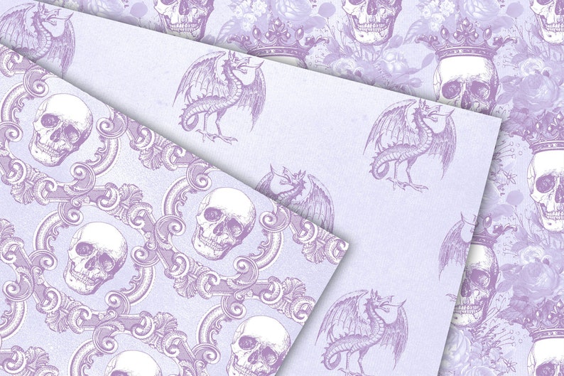 Pastel Gothic Digital Paper Seamless Gothic Patterns and - Etsy