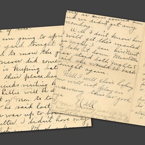 Vintage Handwriting Digital Paper, Old Letters, Old Handwriting ...