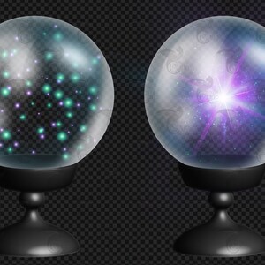 Crystal Ball Clipart - Magic Witchcraft PNG Graphics (digital Download ...