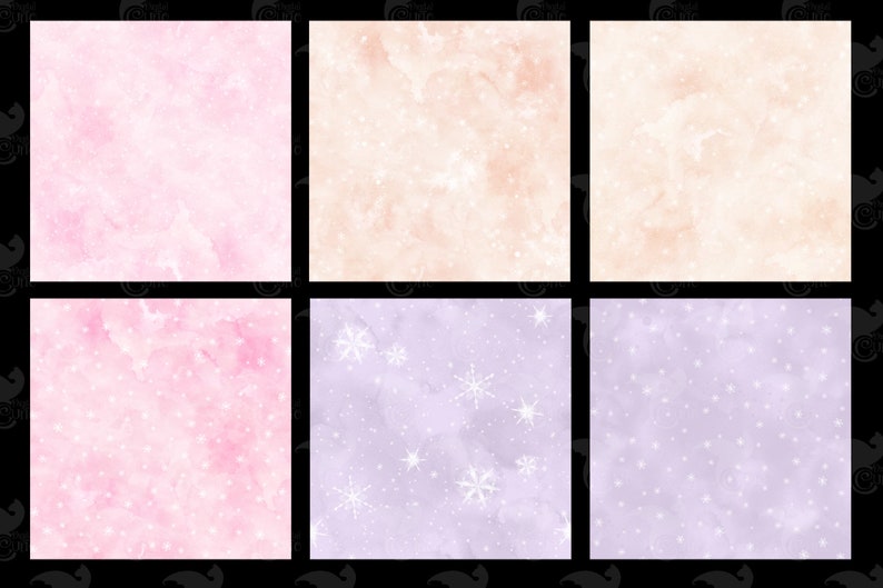 Pastel Watercolor Snowflakes Digital Paper Seamless White - Etsy
