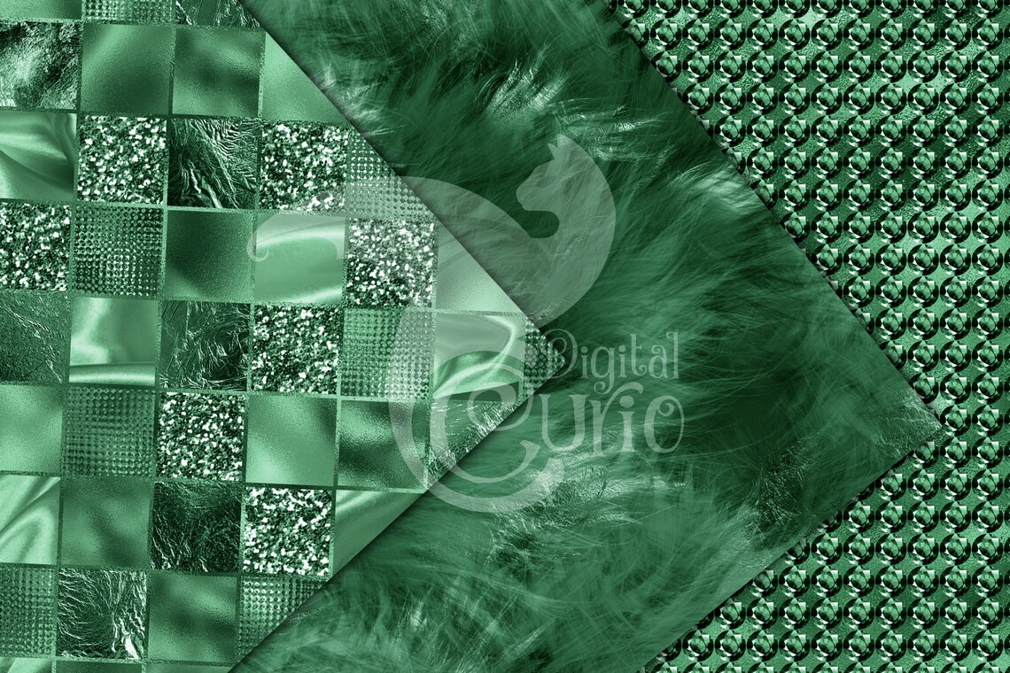 Luxury Emerald Digital Paper Seamless Green Textures With - Etsy