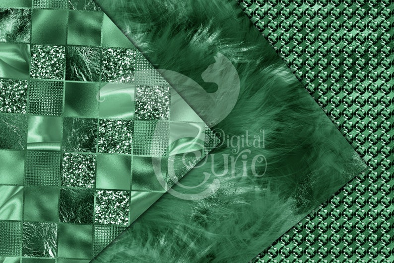Luxury Emerald Digital Paper Seamless Green Textures With - Etsy