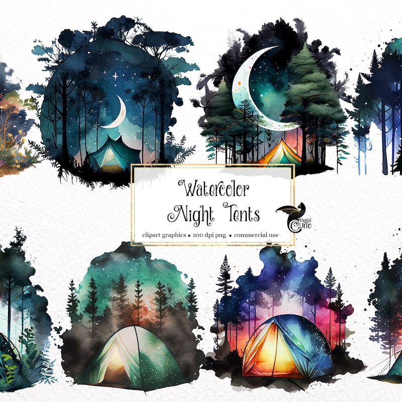 Camping Tent Clipart - Etsy