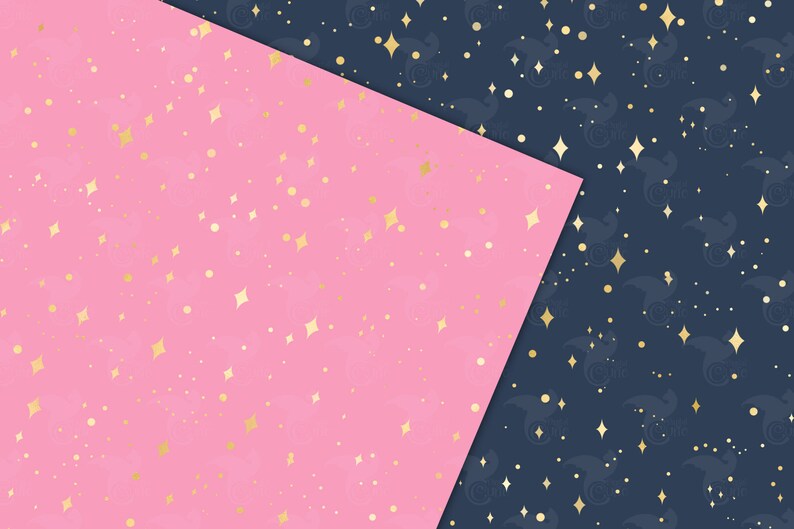 Celestial Gold Star Digital Paper Seamless Backgrounds for - Etsy