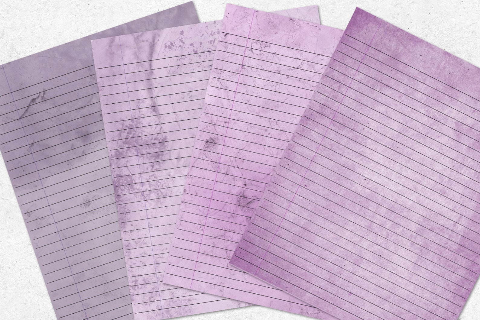 Distressed Purple Writing Paper Notebook Digital Paper Grunge | Etsy