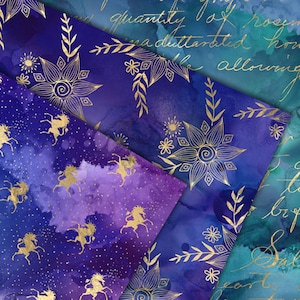 Watercolor and Gold Digital Paper, Seamless Gold Foil Watercolour ...