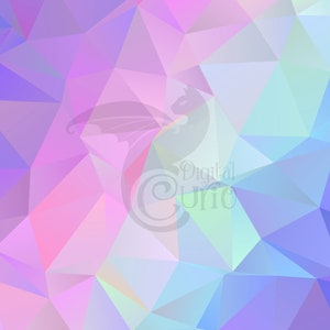 Crystal Low Poly Digital Paper, Printable Geometric Triangle ...
