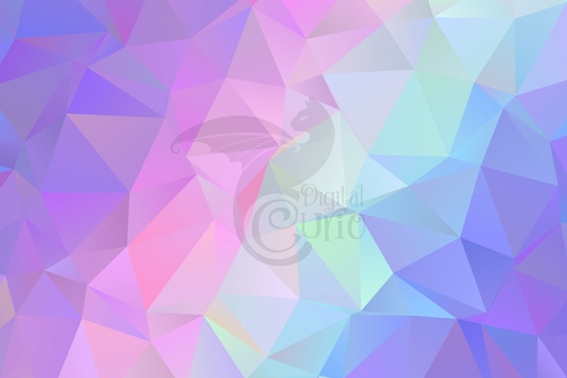 Crystal Low Poly Digital Paper, Printable Geometric Triangle ...