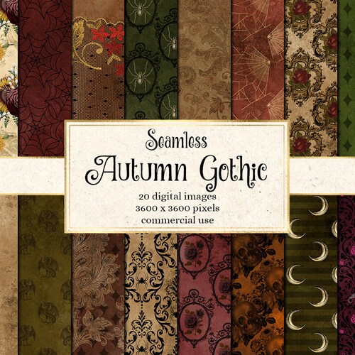 Floral Halloween Digital Paper Rustic Halloween Textures - Etsy