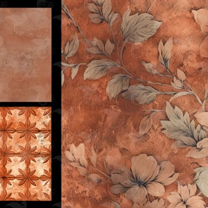 Terracotta Textures Digital Paper, Seamless Rustic Pottery Digital ...
