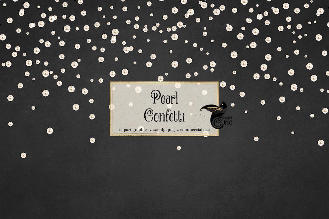 Pearl Confetti Clipart, Photo Overlay (digital Download) - Etsy