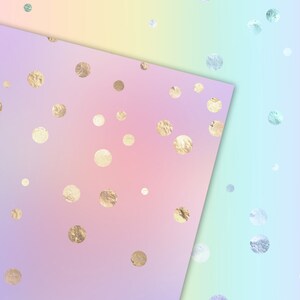 Rainbow Pastel Confetti Digital Paper, Backgrounds in Soft Ombre ...