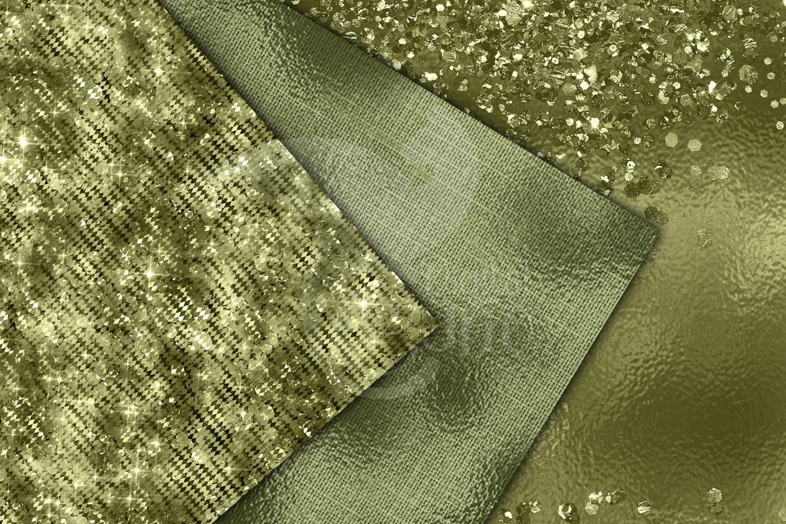 Luxury Olive Digital Paper Seamless Metallic Green Textures - Etsy
