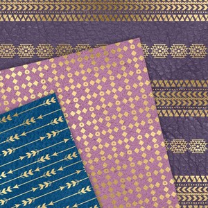 Serene Boheme Digital Paper, 8.5x11 Inches Leather Textures, 8 1/2 X 11 ...