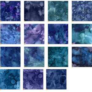 Blue Ink Textures, Liquid Paint Textures, Blue Digital Paper ...