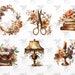 Watercolor Bronze Antique Clipart Vintage Shabby PNG Format - Etsy