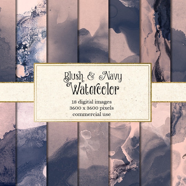 Blush and Navy - Etsy