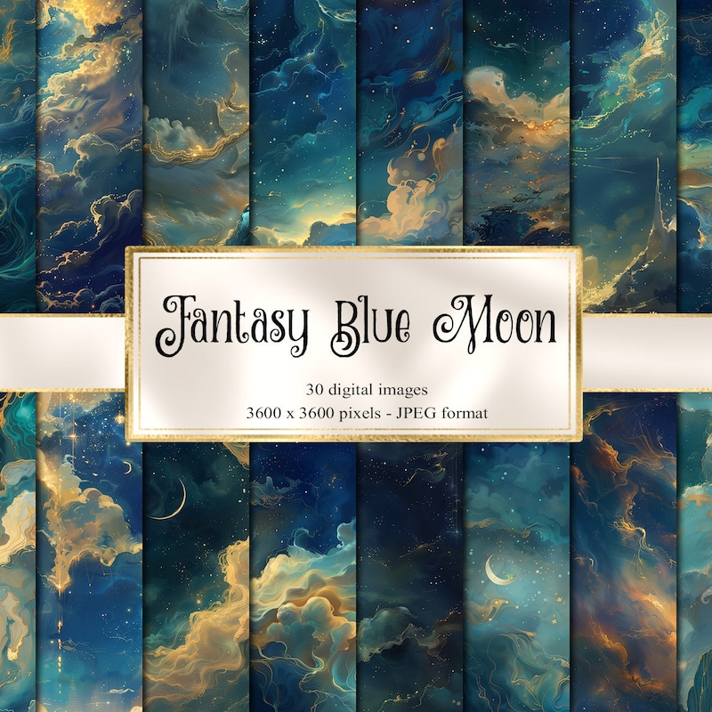 Blue Moon Painting - Etsy