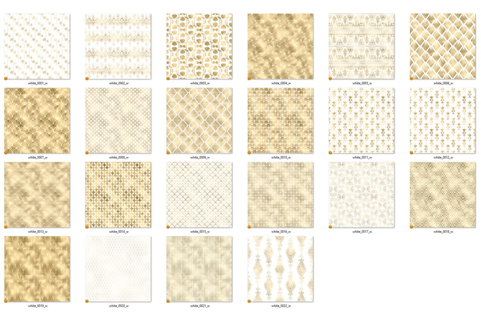 White and Gold Art Deco Digital Paper Seamless Deco Patterns - Etsy