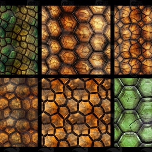 Turtle Shell Digital Paper - 20 Seamless Digital Tortoise and Turtle Shell Textures Instant ...