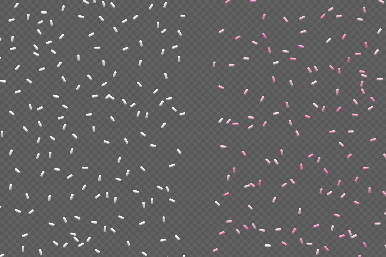 Rainbow Sprinkles Clipart Overlays, Seamless Confetti Graphics (digital ...