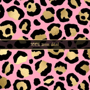 Pink and Gold Leopard Digital Paper, Seamless Leopard Spot Patterns ...