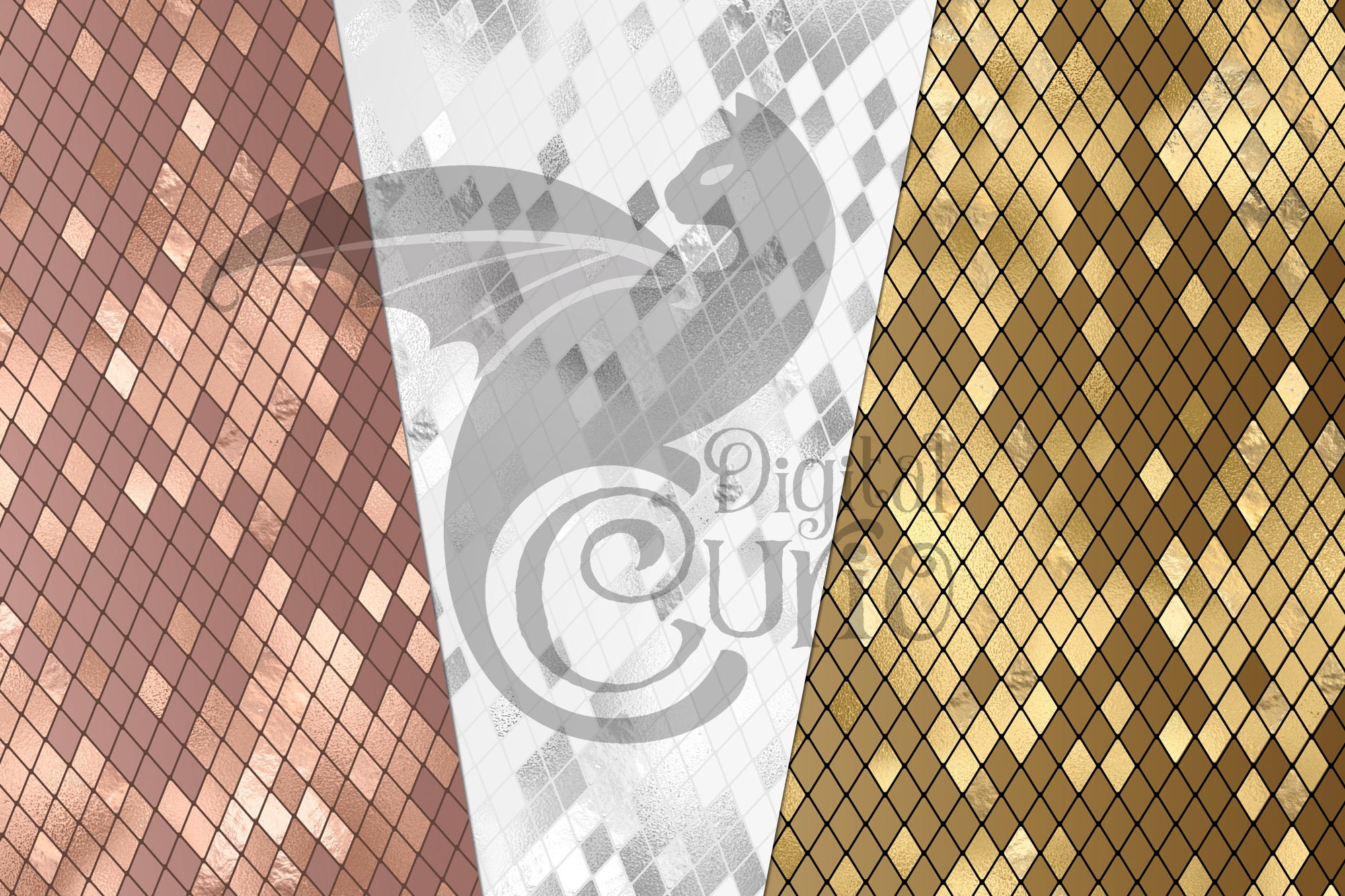 Snake Scales Digital Paper seamless scale patterns instant | Etsy