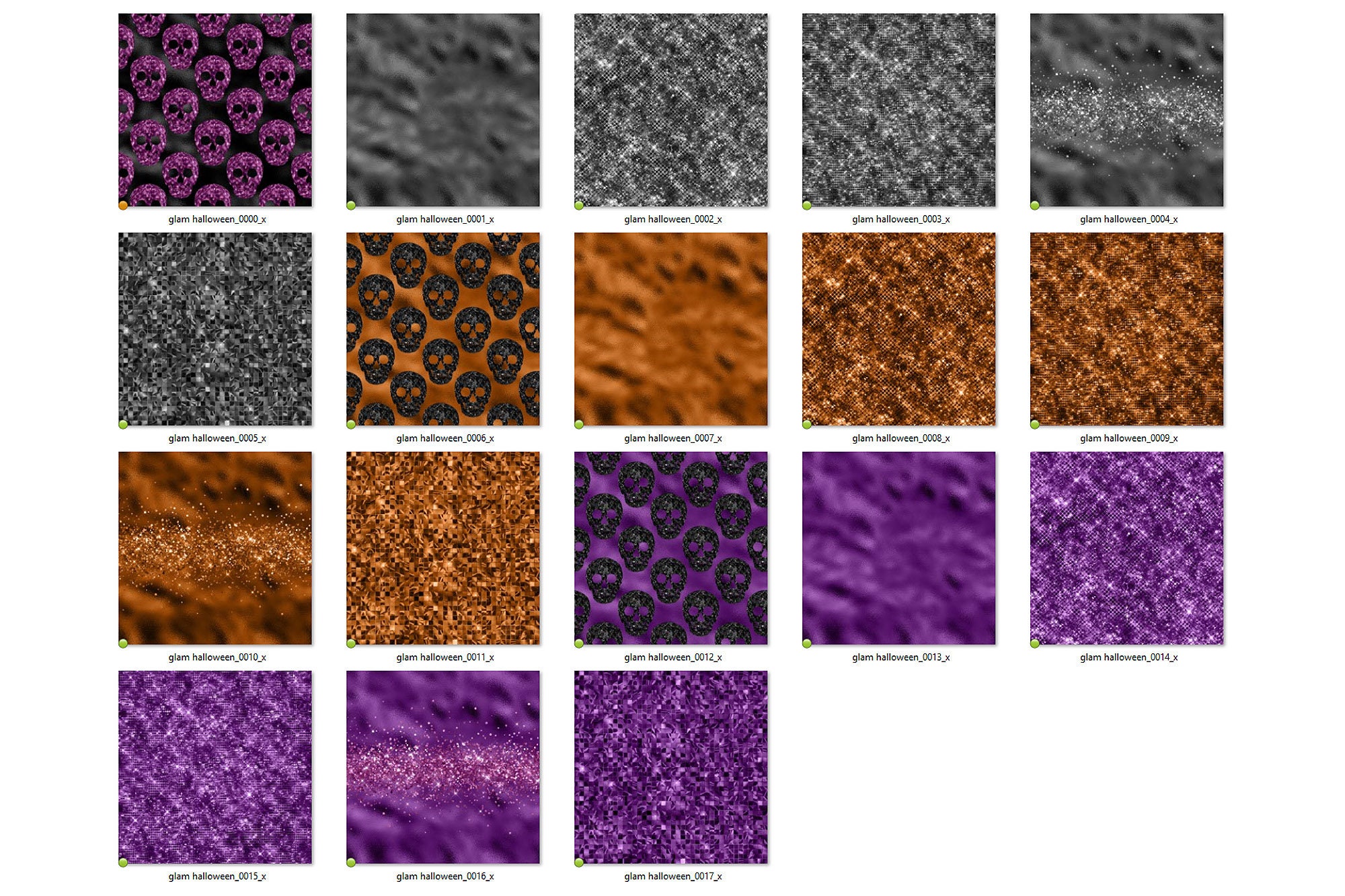Glam Halloween Digital Paper Seamless Textures With Glitter - Etsy