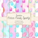 Cotton Candy Sparkle Digital Paper - Seamless Rainbow Pastel Textures ...