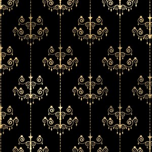 Black and Gold Princess Digital Paper, Seamless Fairy Princess Patterns ...