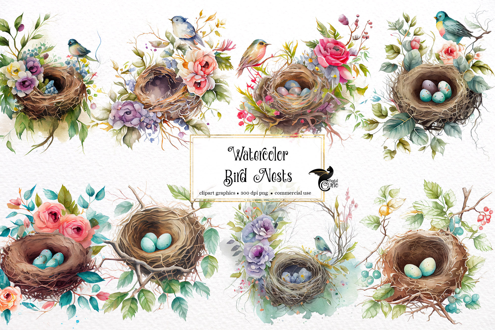 Cute Bird Nest Clip Art