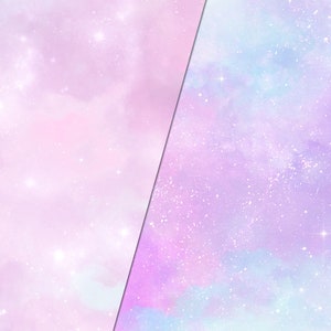 Pink Galaxy Digital Paper – Seamless Watercolor Textures (instant ...