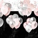 Blush and Silver Balloons Clipart Pink Glitter and Foil - Etsy