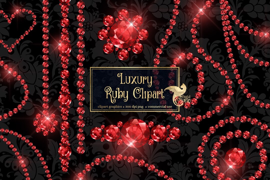 Luxury Ruby Clipart in PNG Format With Ruby Borders, Jewel Frames Clip ...